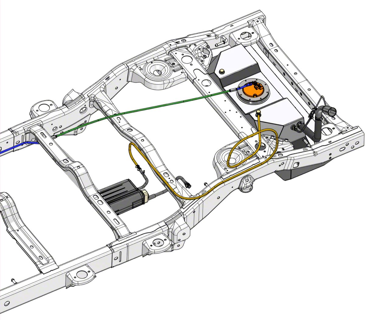 Motobilt Jeep Wrangler EVAP and Fuel Line Modification Kit MB5034 (07 ...