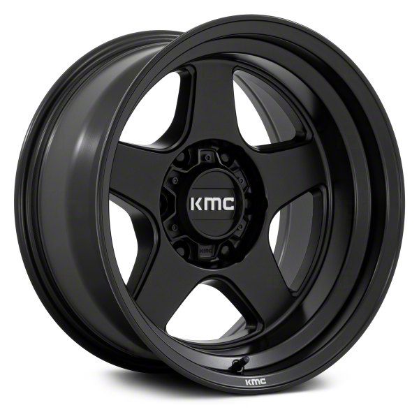 KMC Jeep Gladiator Lobo Matte Black Wheel; 17x9 KM728MX17905038N (20-23 Jeep Gladiator JT ...