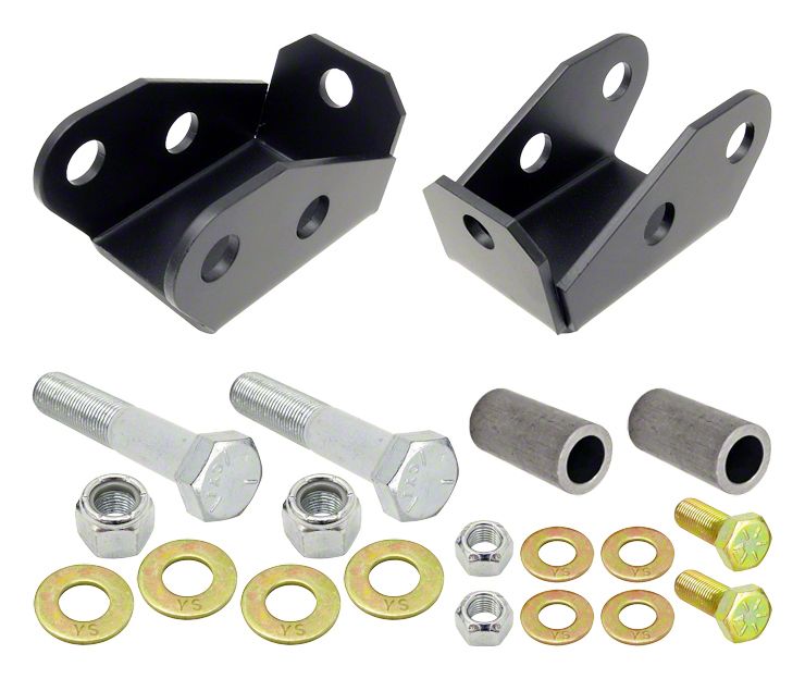 RockJock Jeep Wrangler Rear Lower Shock Mount Extensions CE-9601 (97-06 ...