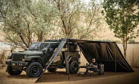 Jeep Wrangler Fury Series Awning with Two Sides and Storage Bag; Black ...