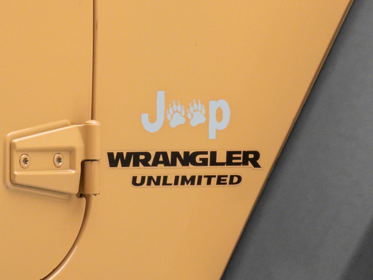 Jeep Licensed by RedRock Jeep Wrangler Jeep Paw Side Logo; Silver ...
