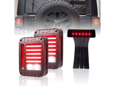 Jeep JK Tail Lights, Third Brake Lights for Wrangler (2007-2018 ...