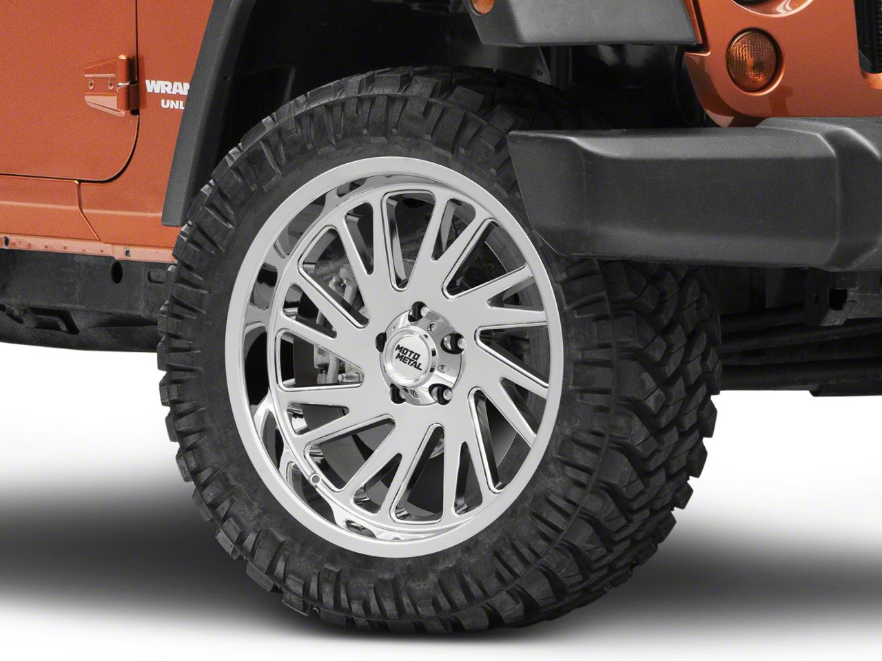 Moto Metal Jeep Wrangler Combat Chrome Wheel; 22x12 MO811PX22125044N ...