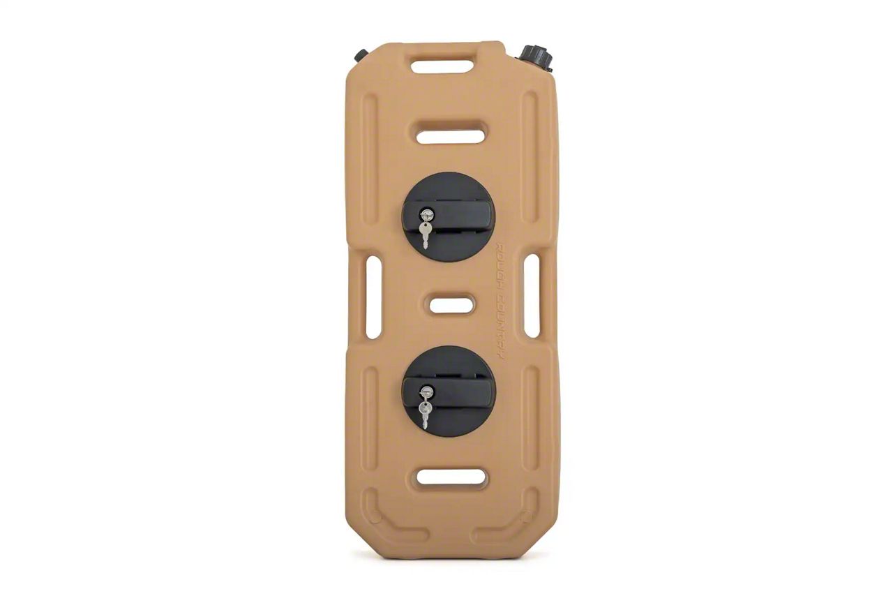 Rough Country Jeep Gladiator 20L Fluid Container with Locker; Military Tan 99063 - Free Shipping
