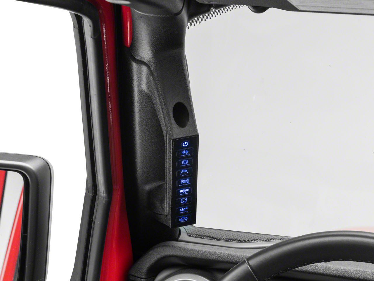 Voswitch Jeep Gladiator Grab Handle Switch Panel System; 8-Button JL800 ...