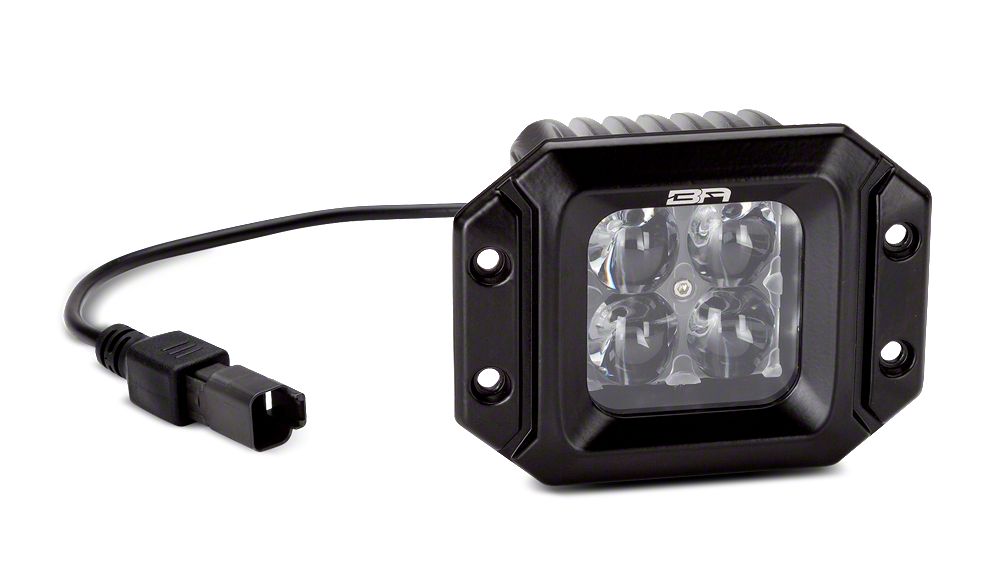 Body Armor 4x4 Tacoma 3 Series Flush Mount LED Cube Lights; Spot Beam ...