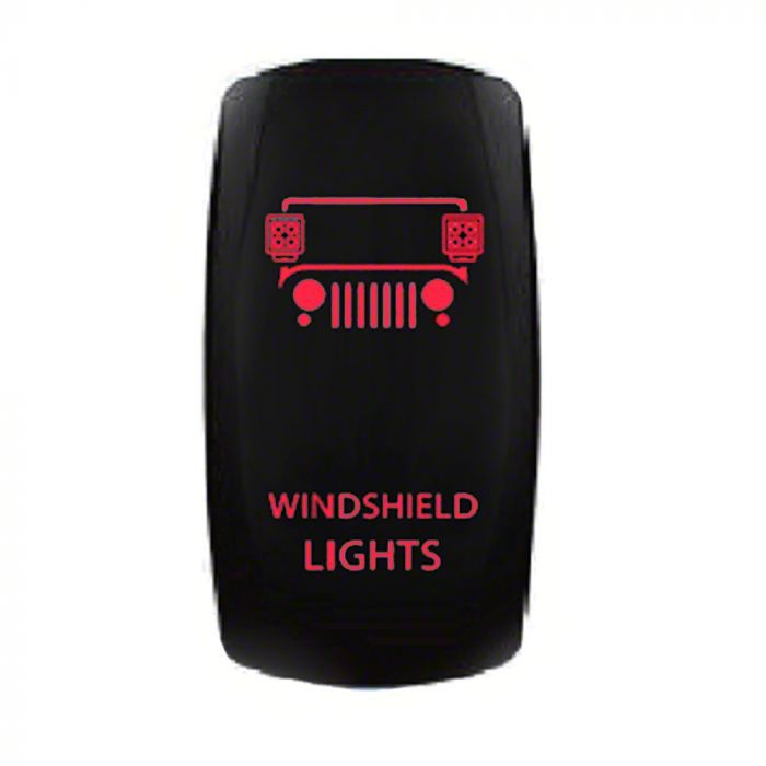 Quake LED Jeep Gladiator Windshield Lights Rocker Switch; Red QW863 ...