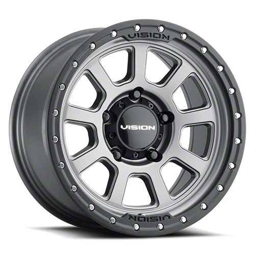 Vision Off-Road Jeep Wrangler Ojos Satin Gray Wheel; 17x9 350 ...