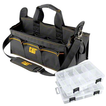 CAT Bronco 17-Inch Tech Tool Tote with Storage Cases 240045 (Universal ...