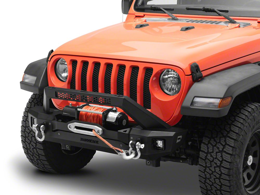 Barricade HD3 Stubby Winch Mount Front Bumper with LED Fog Lights (18 ...