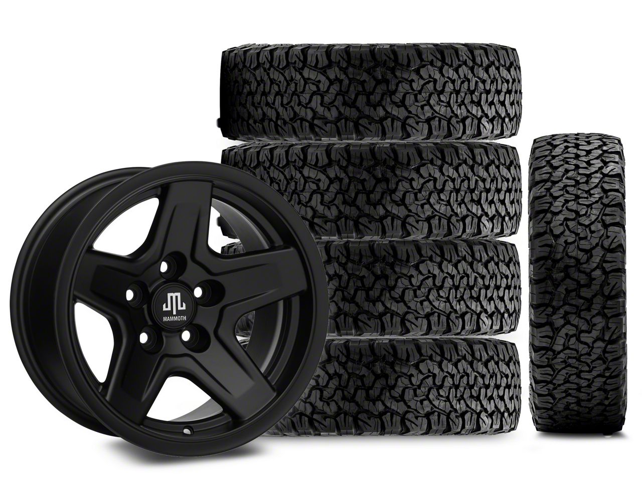 Jeep Wrangler 15x8 Mammoth Boulder Wheel & 33in BF Goodrich All-Terrain ...