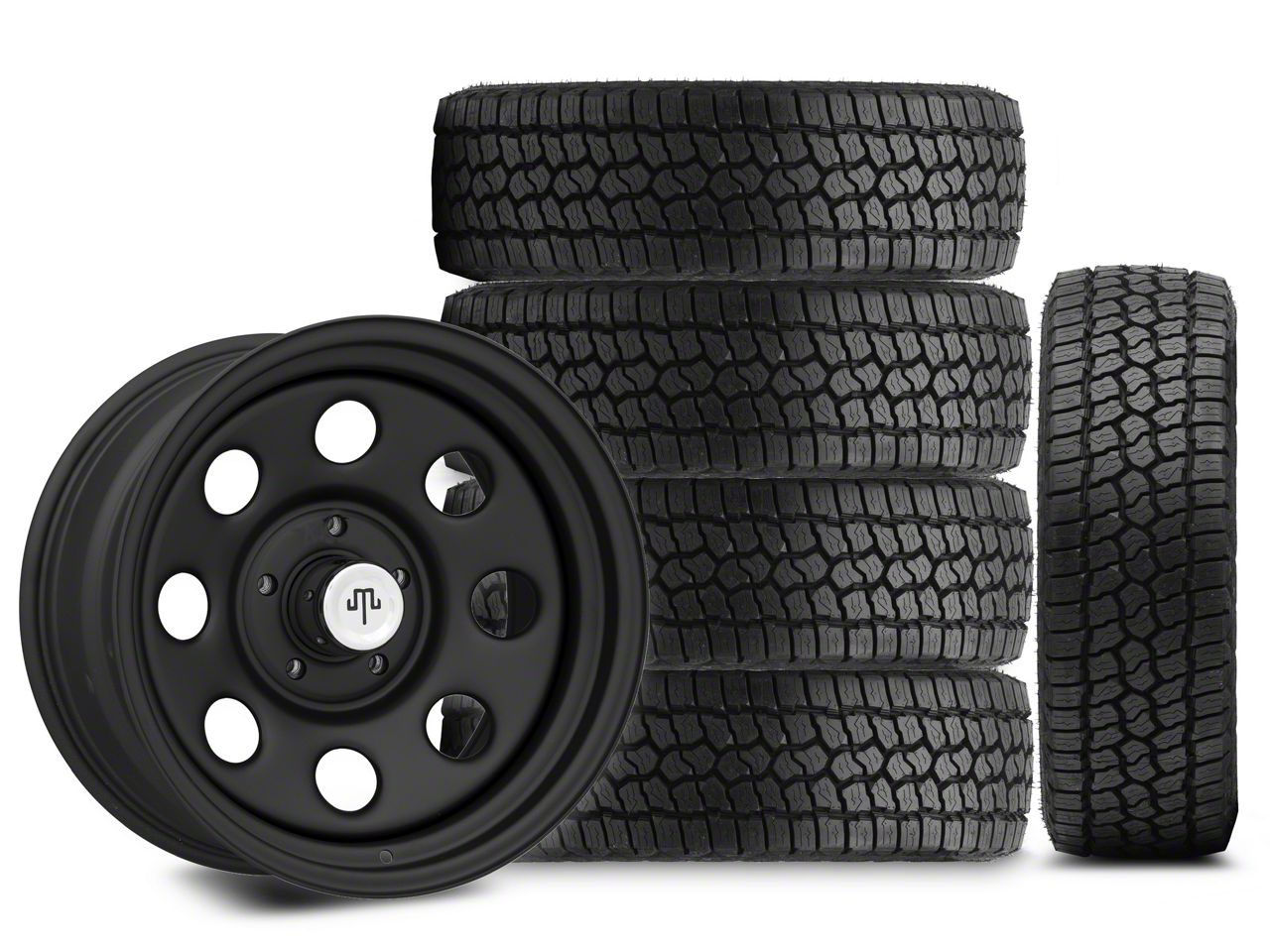 Jeep Wrangler 17x9 Mammoth 8 Steel Wheel & 33in Milestar All-Terrain ...