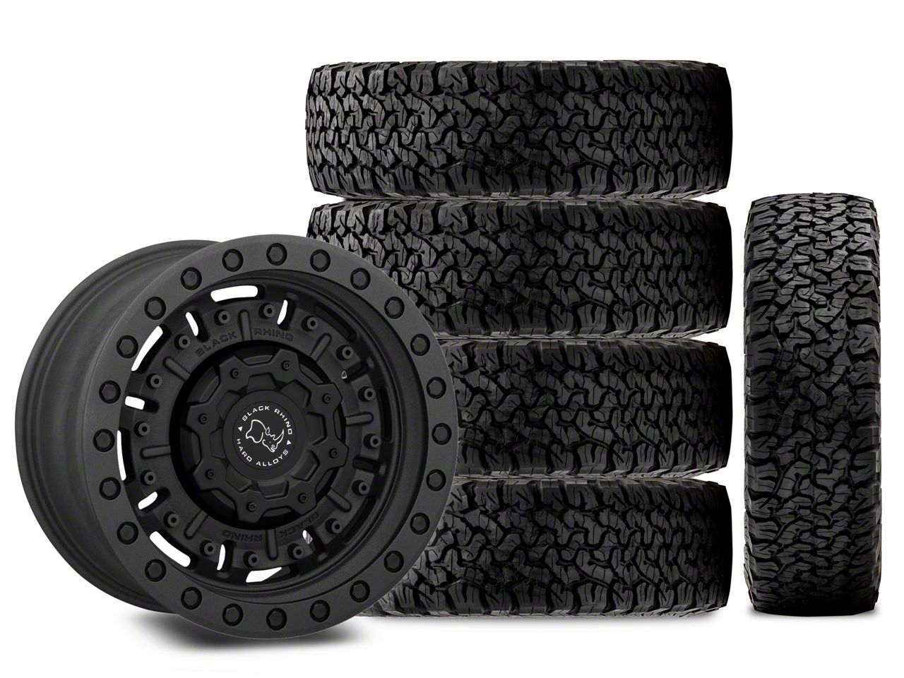 Jeep Wrangler 17x9.5 Black Rhino Abrams Wheel & 33in BF Goodrich All ...