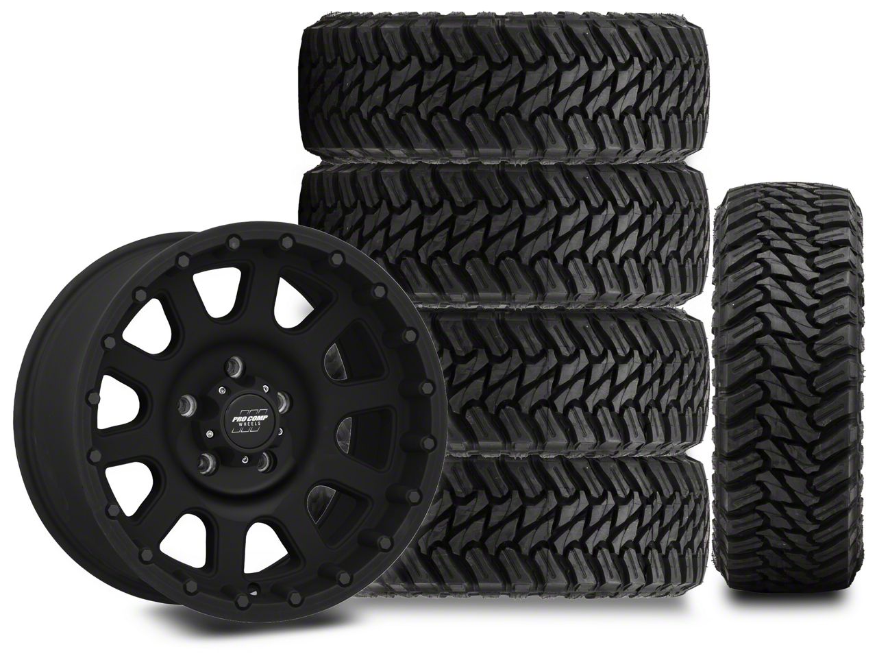 Jeep Wrangler 17x9 Pro Comp 32 Series Wheel & 37in Ironman Mud-Terrain ...
