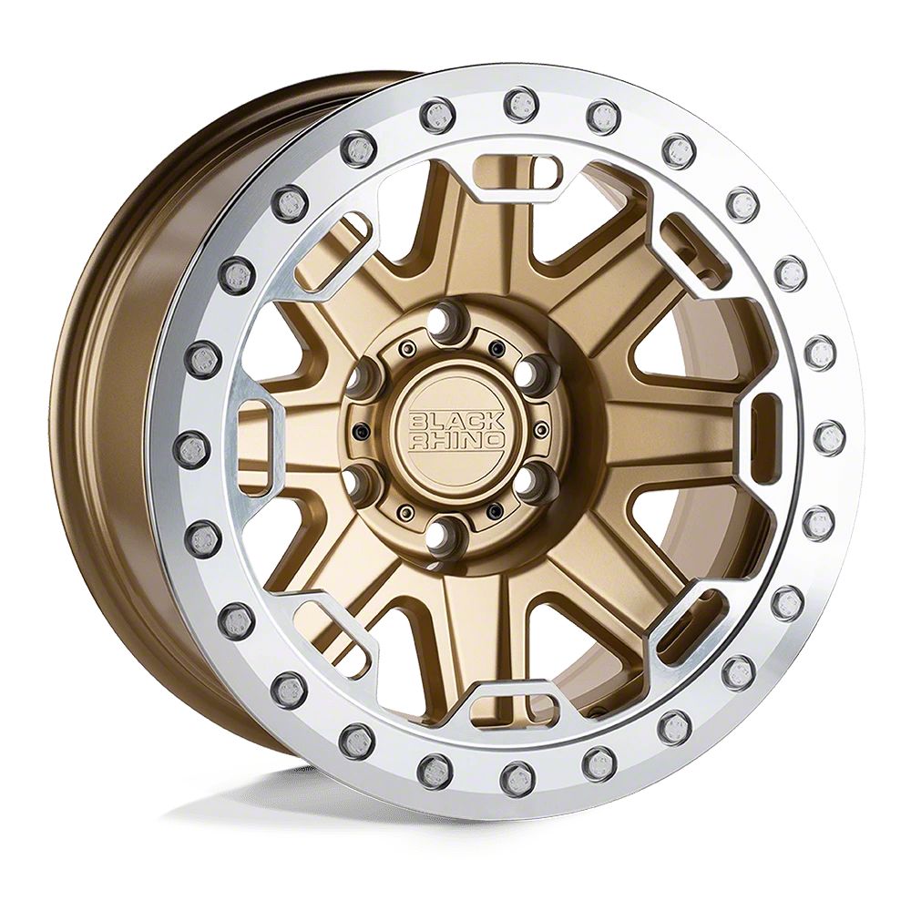 Black Rhino Jeep Cherokee Rift Beadlock Matte Gold with Machined Ring ...