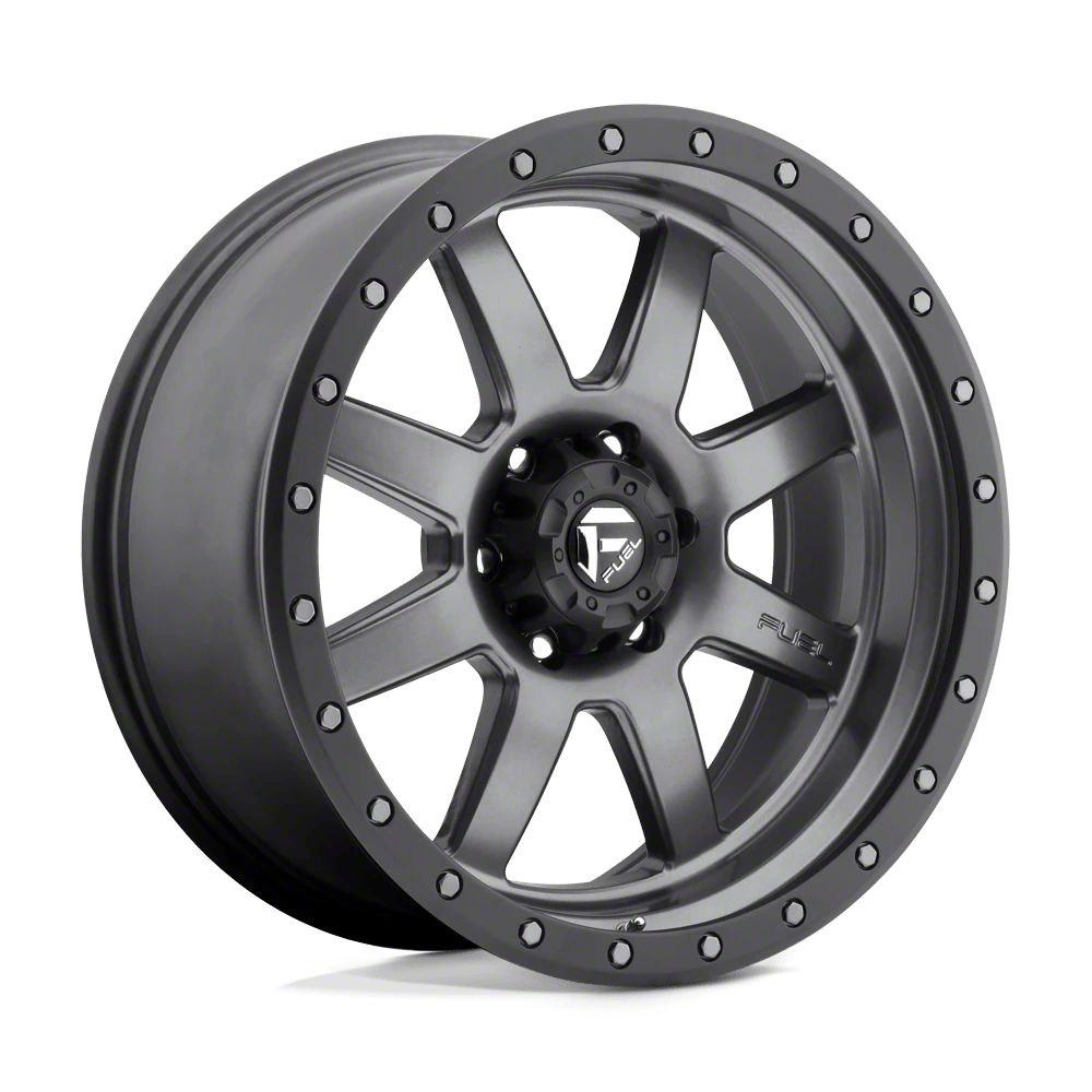 Fuel Wheels Jeep Wrangler Trophy Matte Gunmetal with Black Bead Ring ...