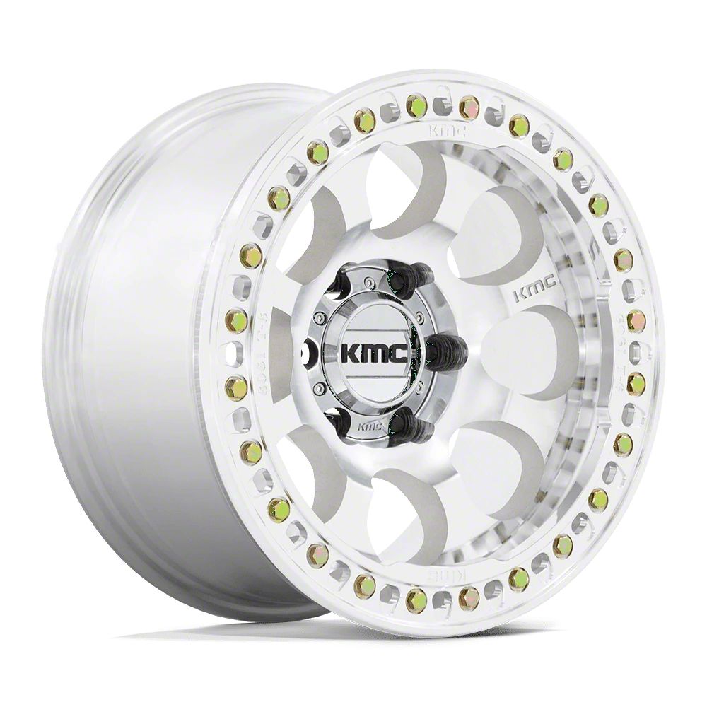 KMC Jeep Wrangler Riot Beadlock Machined Wheel; 17x8.5 KM237DX17855000 ...