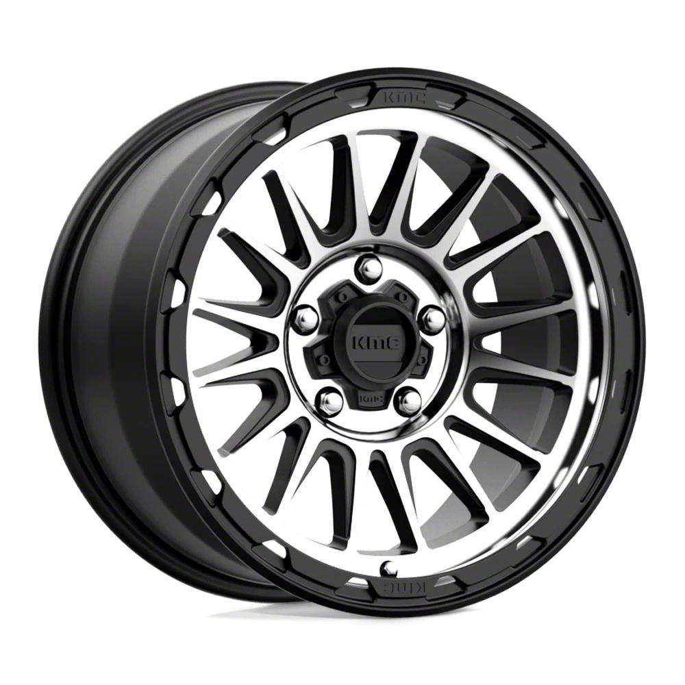KMC Jeep Wrangler Impact Satin Black Machined Wheel; 17x9 KM54279050518 ...