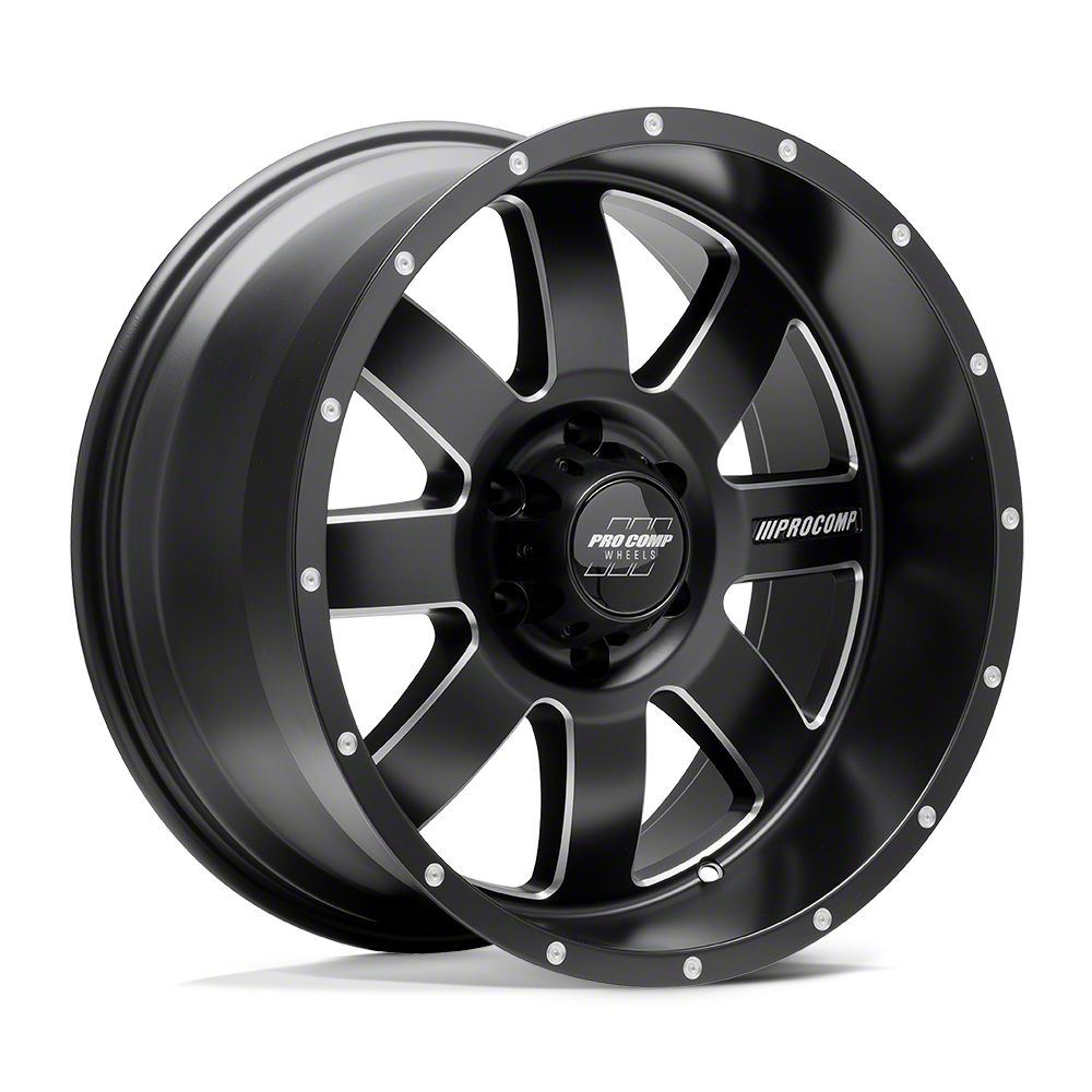 Pro Comp Wheels Jeep Gladiator Trilogy Satin Black Milled Wheel; 20x10 ...