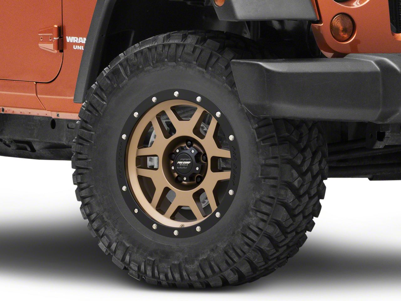 Pro Comp Wheels Jeep Gladiator Phaser Matte Bronze with Black Lip Wheel ...