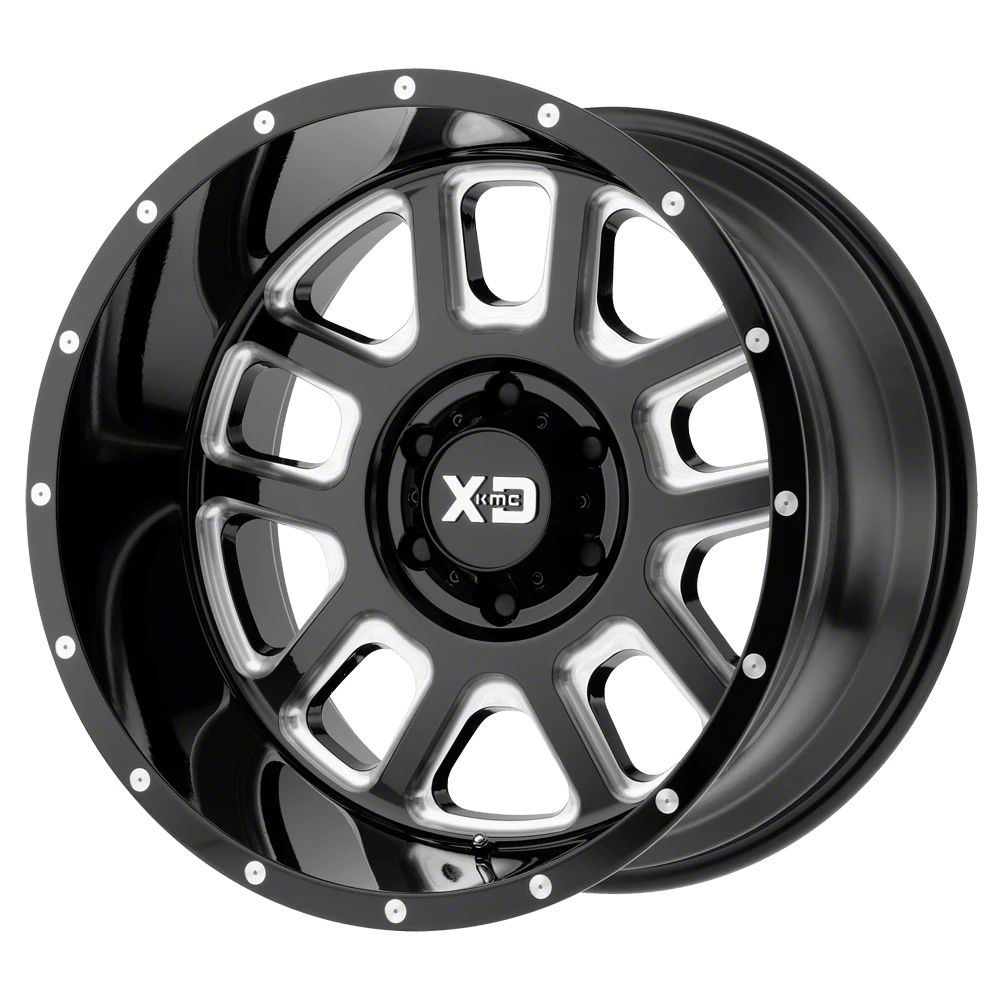 XD Jeep Grand Cherokee Delta Gloss Black Milled Wheel; 20x9 ...