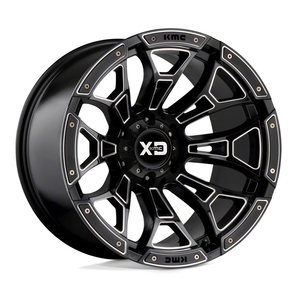 XD Jeep Grand Cherokee Boneyard Gloss Black Milled Wheel; 20x10 ...