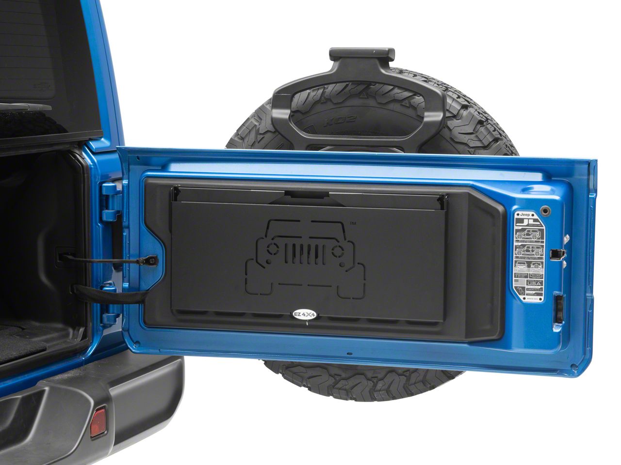 EZ 4x4 Jeep Wrangler Aluminum Folding Tailgate Table; Extreme Multi ...