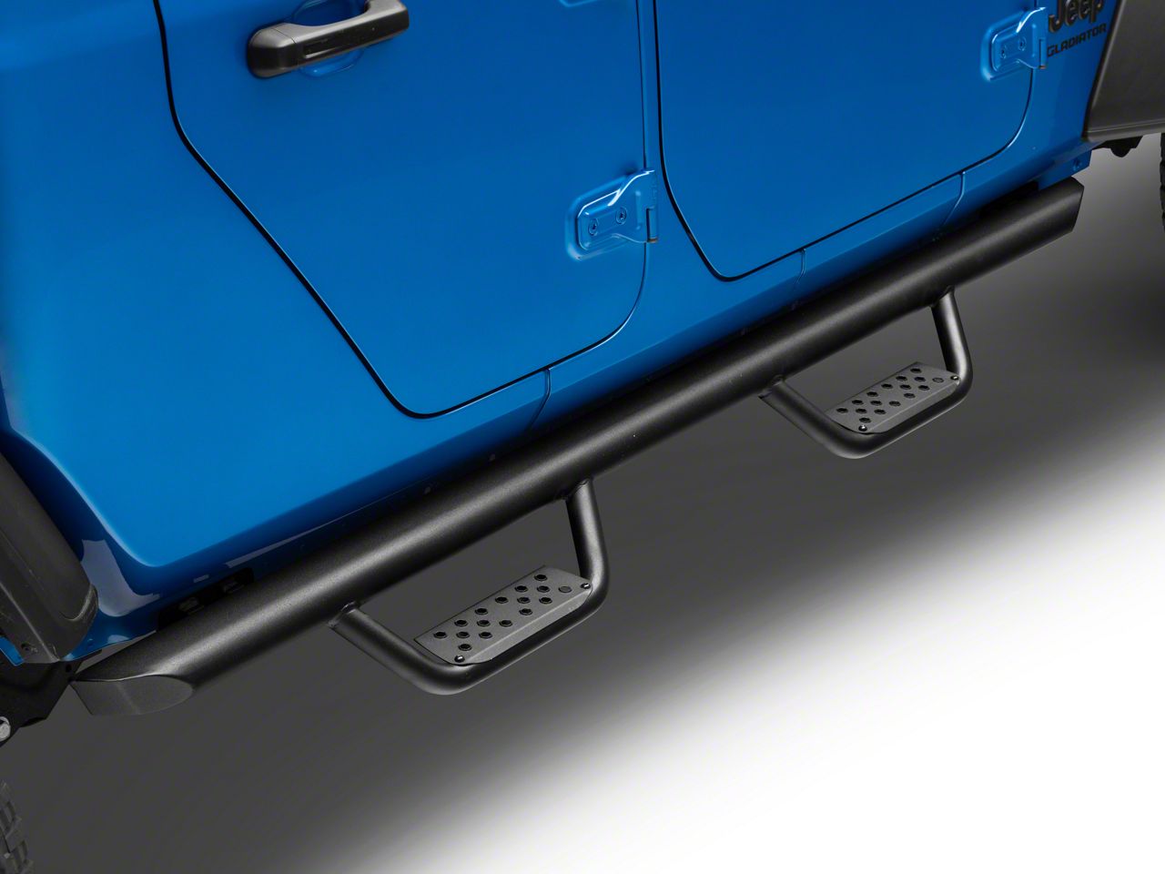 Jeep Gladiator Dominator D2 Cab Length Side Step Bars; Textured Black ...