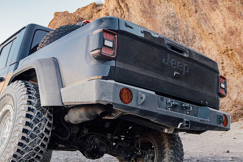 AFN 4x4 Jeep Gladiator Rear Bumper with Swing-Away Spare Tire Carrier ...
