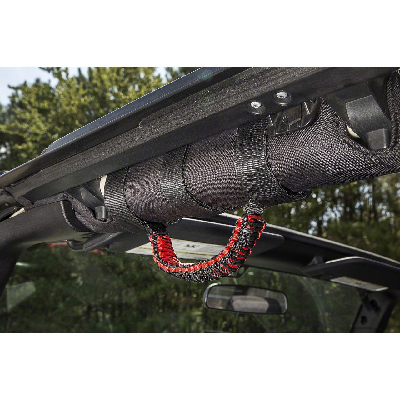 Rugged Ridge Jeep Gladiator Paracord Grab Handles; Red and Black 13505. ...