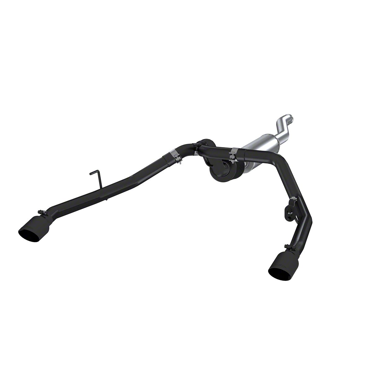 MBRP Jeep Gladiator Armor BLK Dual Exhaust System; Rear Exit S5538BLK ...