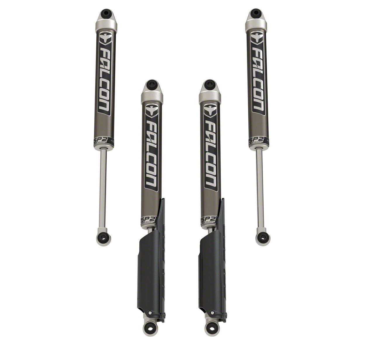 Falcon Shocks Jeep Gladiator SP2 2.1 Monotube Front and Rear Shocks for ...