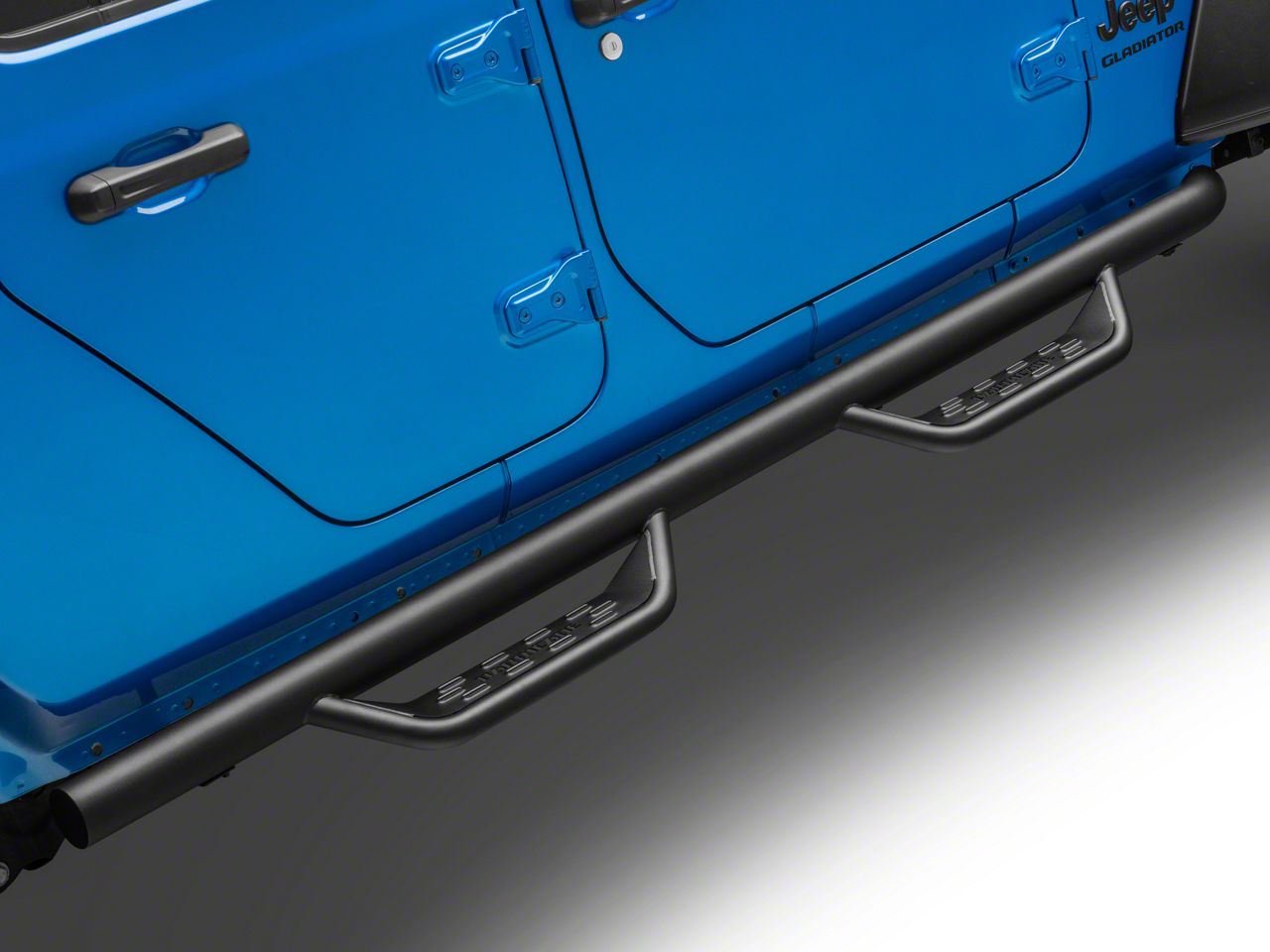 Barricade Jeep Gladiator Tubular Drop Steps; Fine Textured Black ...