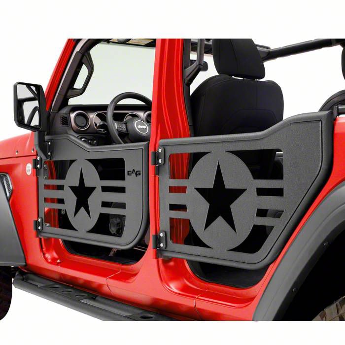 Jeep Gladiator Tubular Military Doors with Mirrors (20-22 Jeep ...