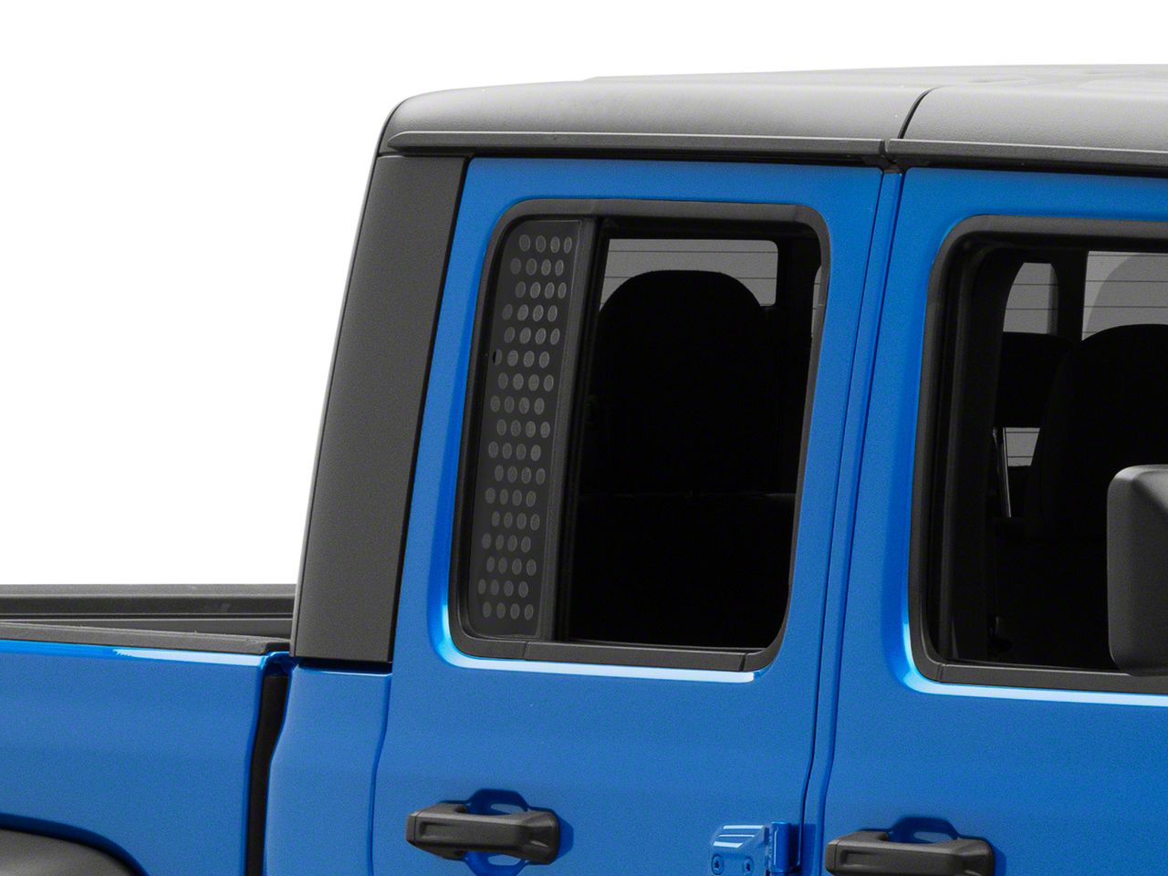 SEC10 Jeep Gladiator Small Punched Rear Window Decal; Gloss Black ...