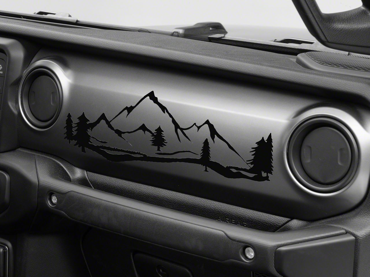 SEC10 Jeep Gladiator Dash Scene Mountain Decal; Gloss Black J194103 (20 ...