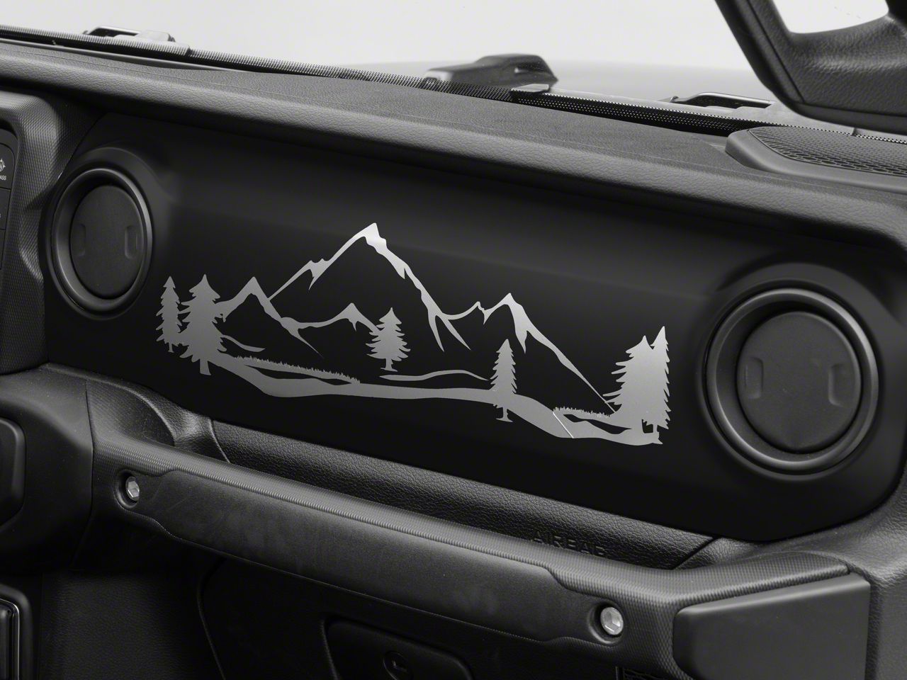 SEC10 Jeep Gladiator Dash Scene Mountain Decal; Silver J194105 (20-24 ...