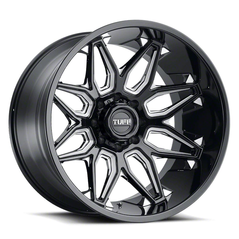 Tuff A.T. Jeep Gladiator T3B Gloss Black with Milled Spokes Wheel ...