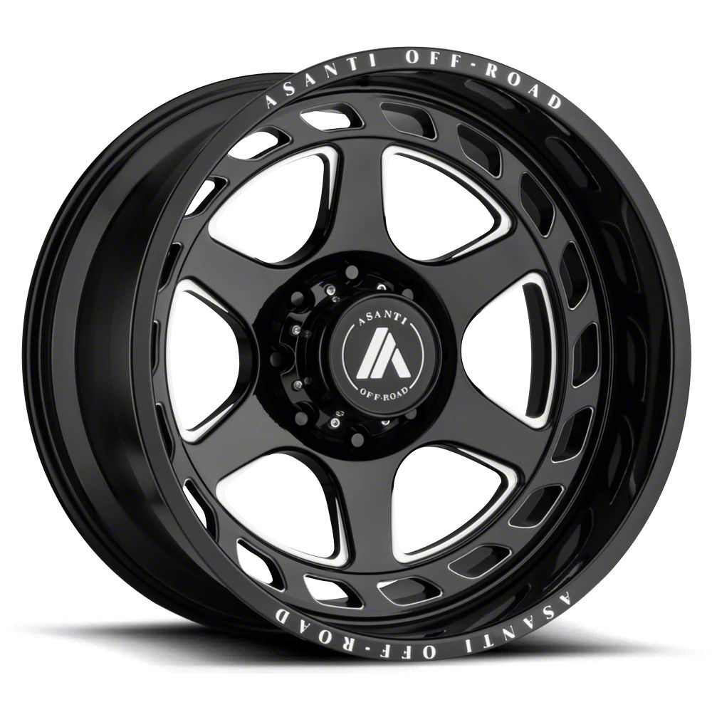 Asanti Jeep Gladiator Anvil Gloss Black Milled Wheel; 20x10 AB816 ...