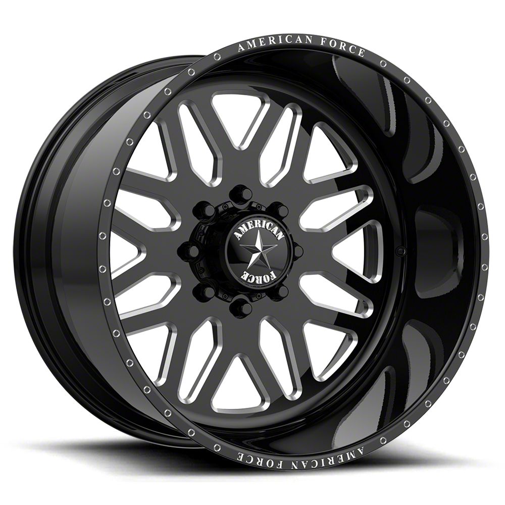 American Force Jeep Gladiator B02 Trax SS Gloss Black Machined Wheel ...