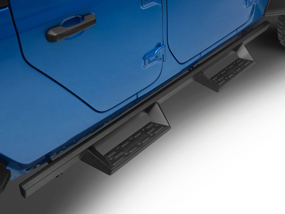 Barricade Canyon Drop Steps; Textured Black (20-25 Jeep Gladiator JT) | Barricade