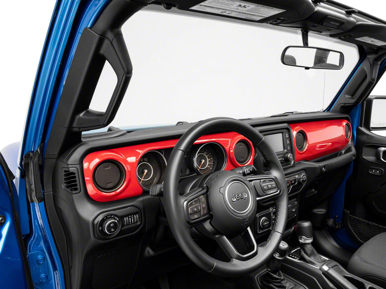 RedRock Jeep Gladiator Dash Panel Overlay; Red J142905 (20-24 Jeep ...