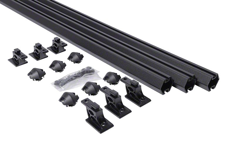 Jeep Gladiator Hex Cargo Management In-Bed Cargo Rail; Textured Black ...