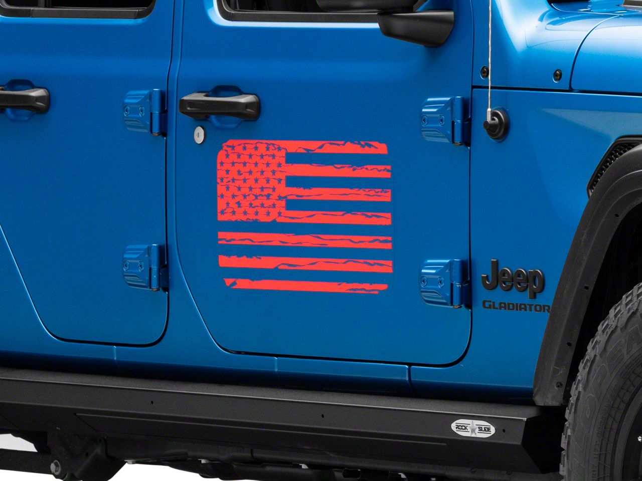 SEC10 Jeep Gladiator 12x24 Generic Distressed Flag; Red JG6266 ...