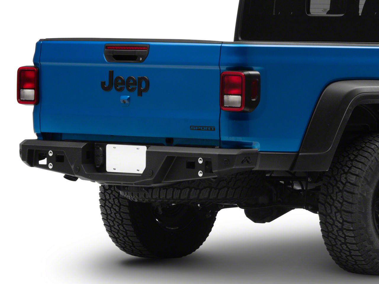 Fab Fours Jeep Gladiator Standard Rear Bumper; Matte Black JT20-Y1952-1 ...
