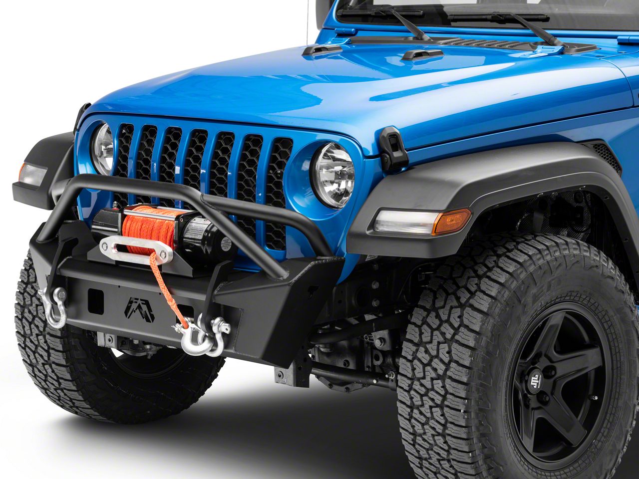 Fab Fours Jeep Gladiator Stubby Front Bumper with Pre-Runner Guard ...