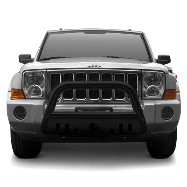 Jeep Grand Cherokee Bull Bar with Black Skid Plate; Black (05-07 Jeep ...