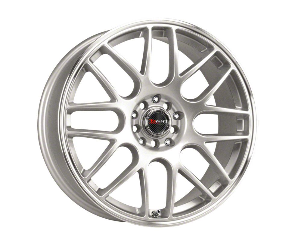 Drag Wheels Mach-E DR34 Silver with Machined Lip Wheel; 18x8 ...