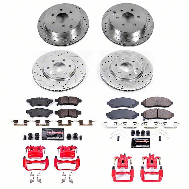 PowerStop Frontier Z23 Evolution 6-Lug Brake Rotor, Pad and Caliper Kit ...