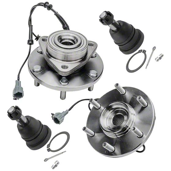 Titan Wheel Hub Assemblies with Upper Ball Joints; Front (04-07 Titan ...